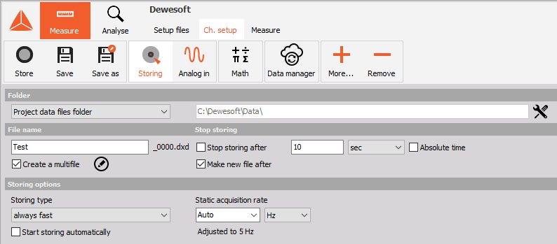 Data Manager > Extensions > Setup | Dewesoft X Manual EN