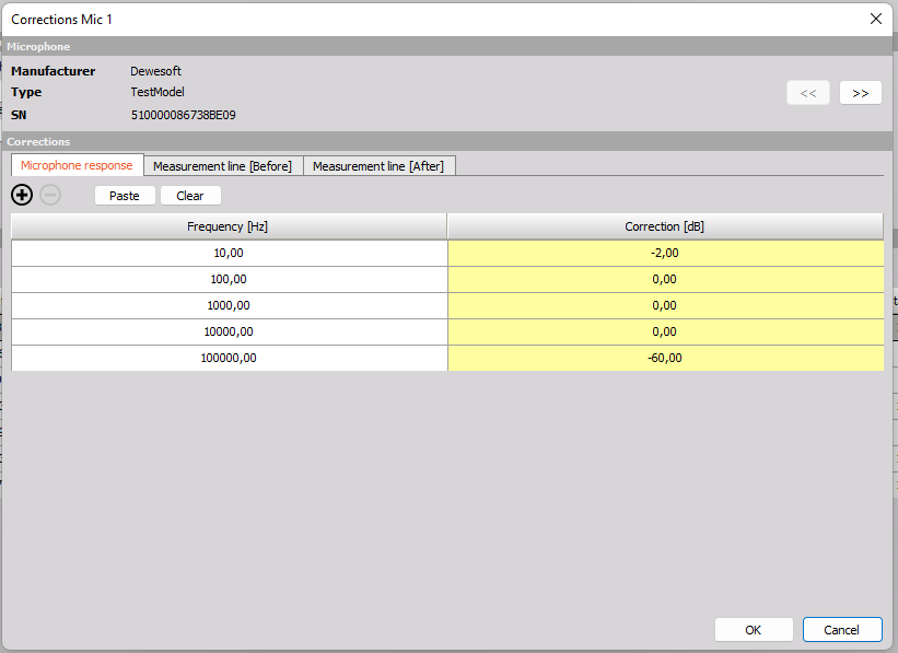 Microphone Correction > Acoustics > Modules > Setup | Dewesoft X Manual EN